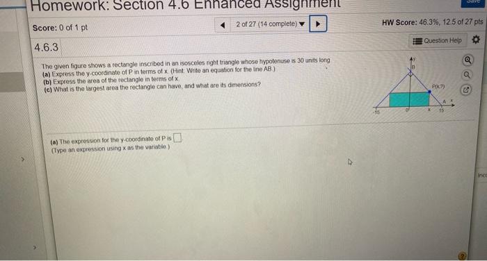 Solved Homework Section 4 6 Enhanced Assignment Score 0 Of