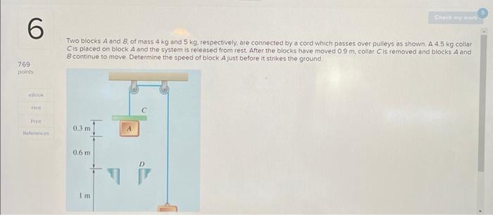 Solved Two blocks A and B, of mass 4 kg and 5 kg, | Chegg.com