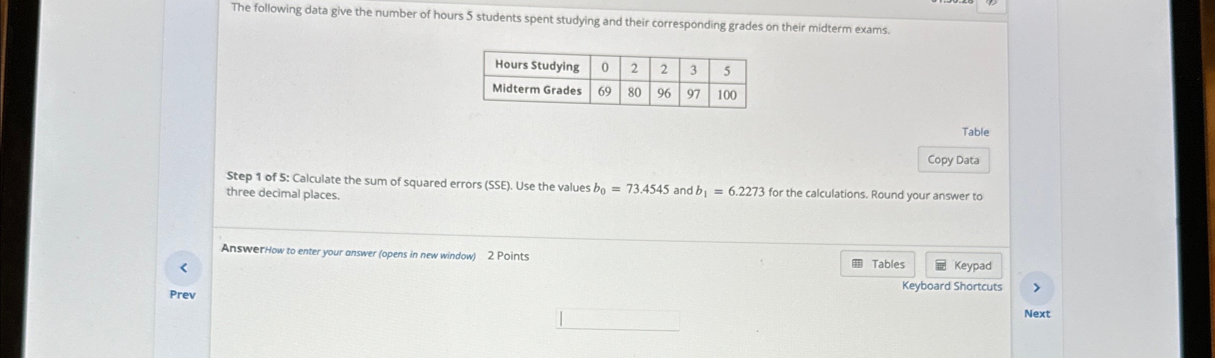 Solved The following data give the number of hours 5 | Chegg.com