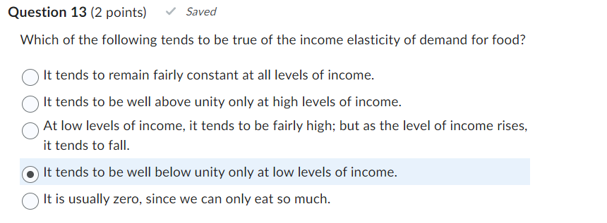 Solved Question 13 (2 ﻿points)Which of the following tends | Chegg.com