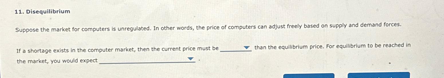 Solved DisequilibriumSuppose the market for computers is | Chegg.com