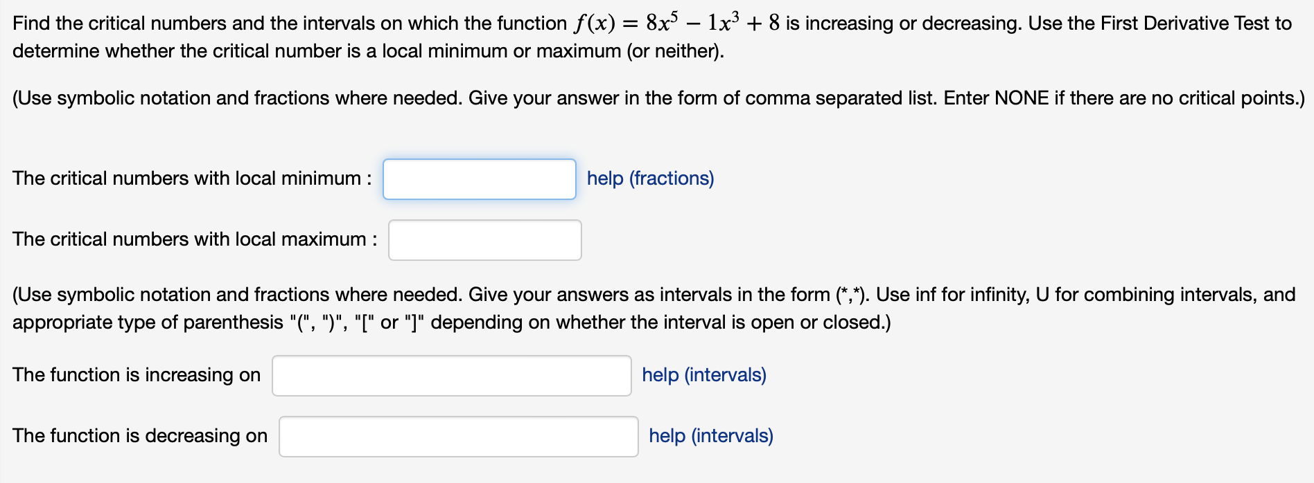 Solved (Use symbolic notation and fractions where needed. | Chegg.com
