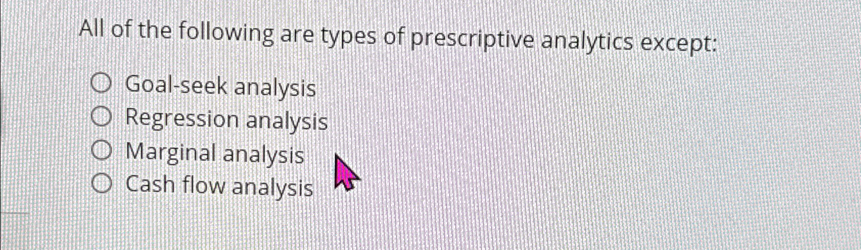 Solved All of the following are types of prescriptive | Chegg.com