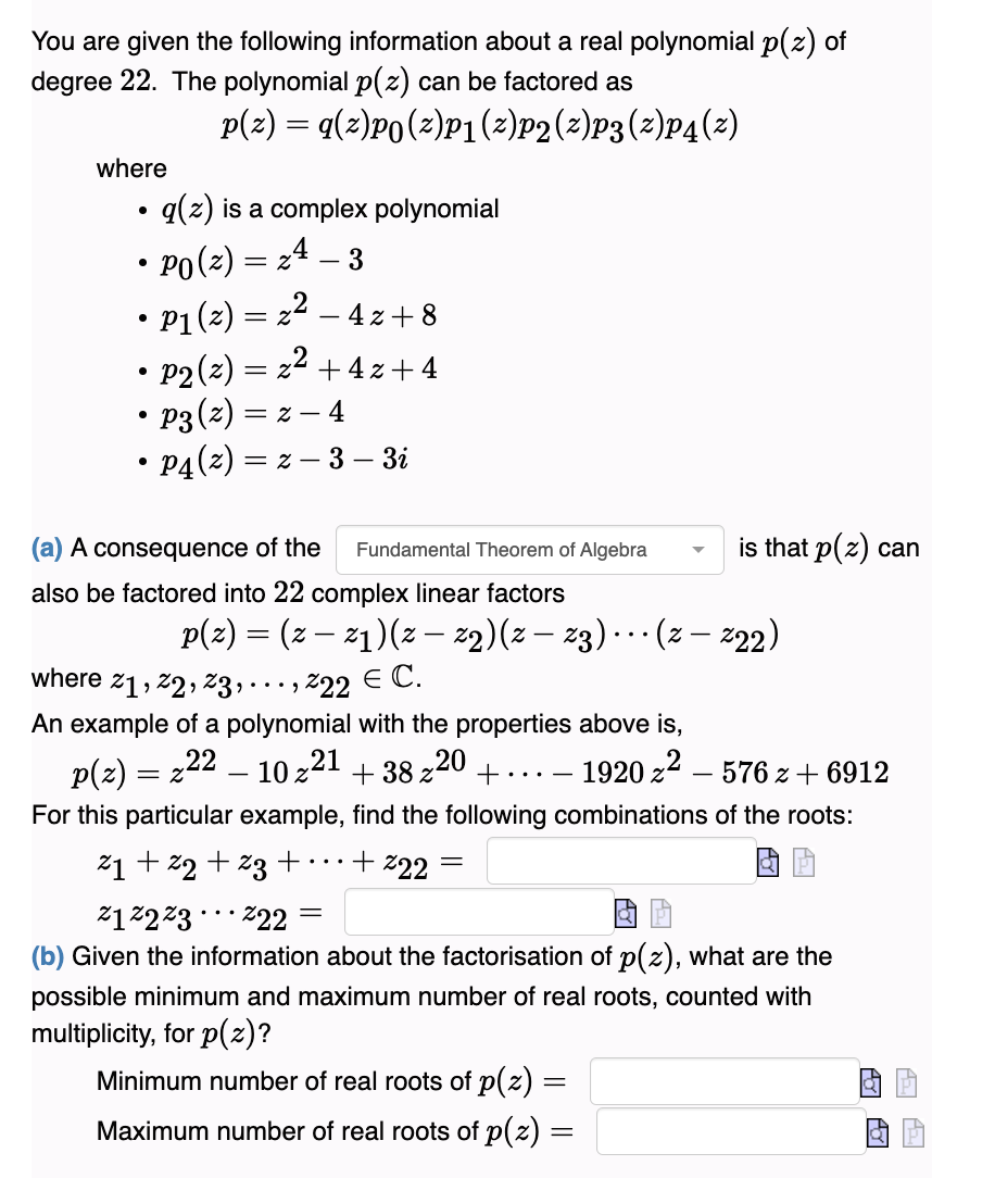 Solved You are given the following information about a real | Chegg.com