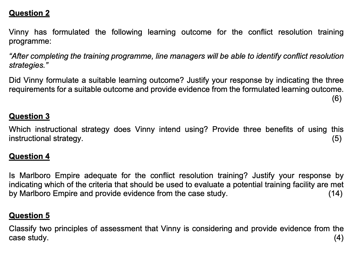 Solved TRAINING AND DEVELOPMENT AT ACE UNIVERSITYAce | Chegg.com