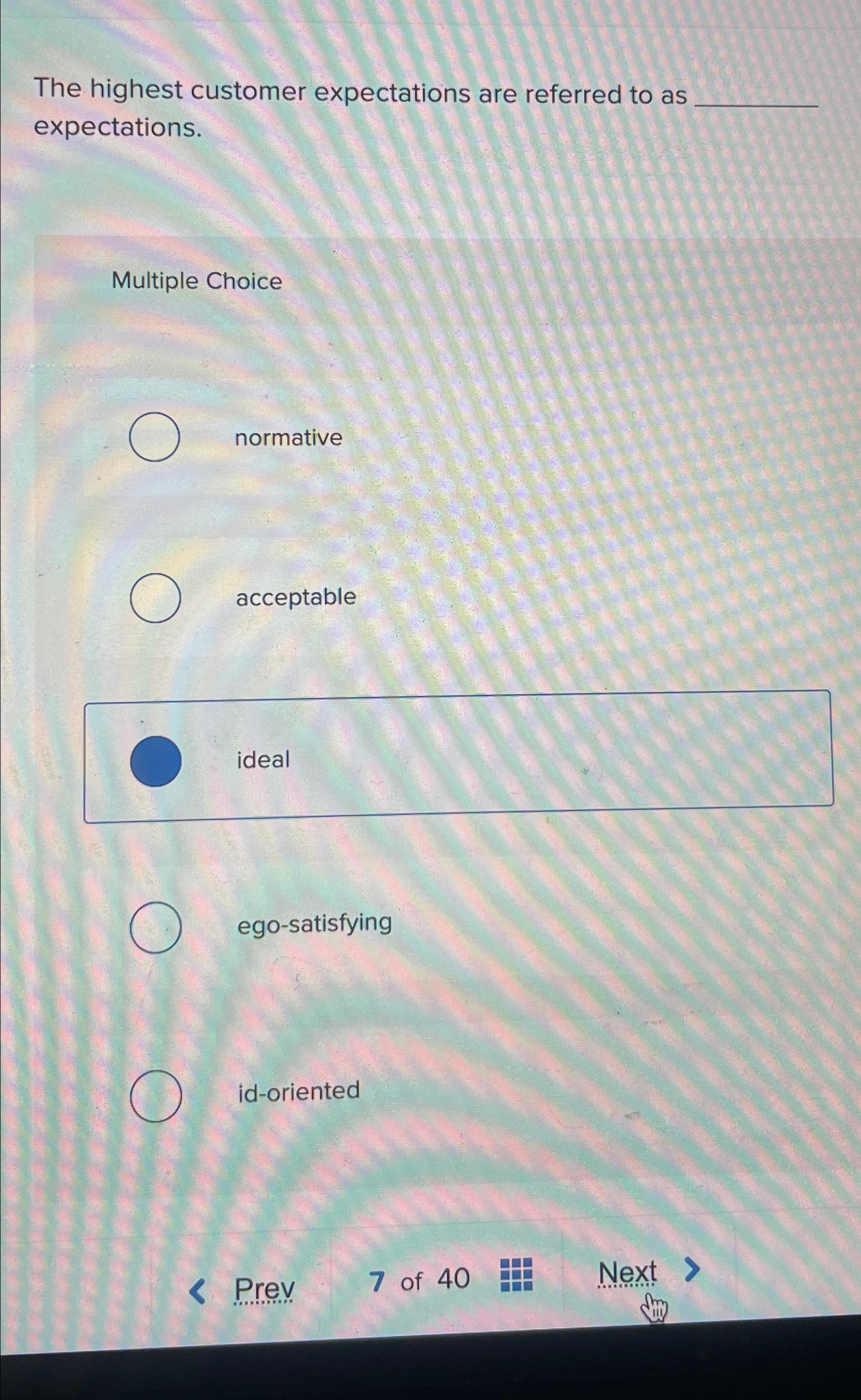 Solved The highest customer expectations are referred to as | Chegg.com