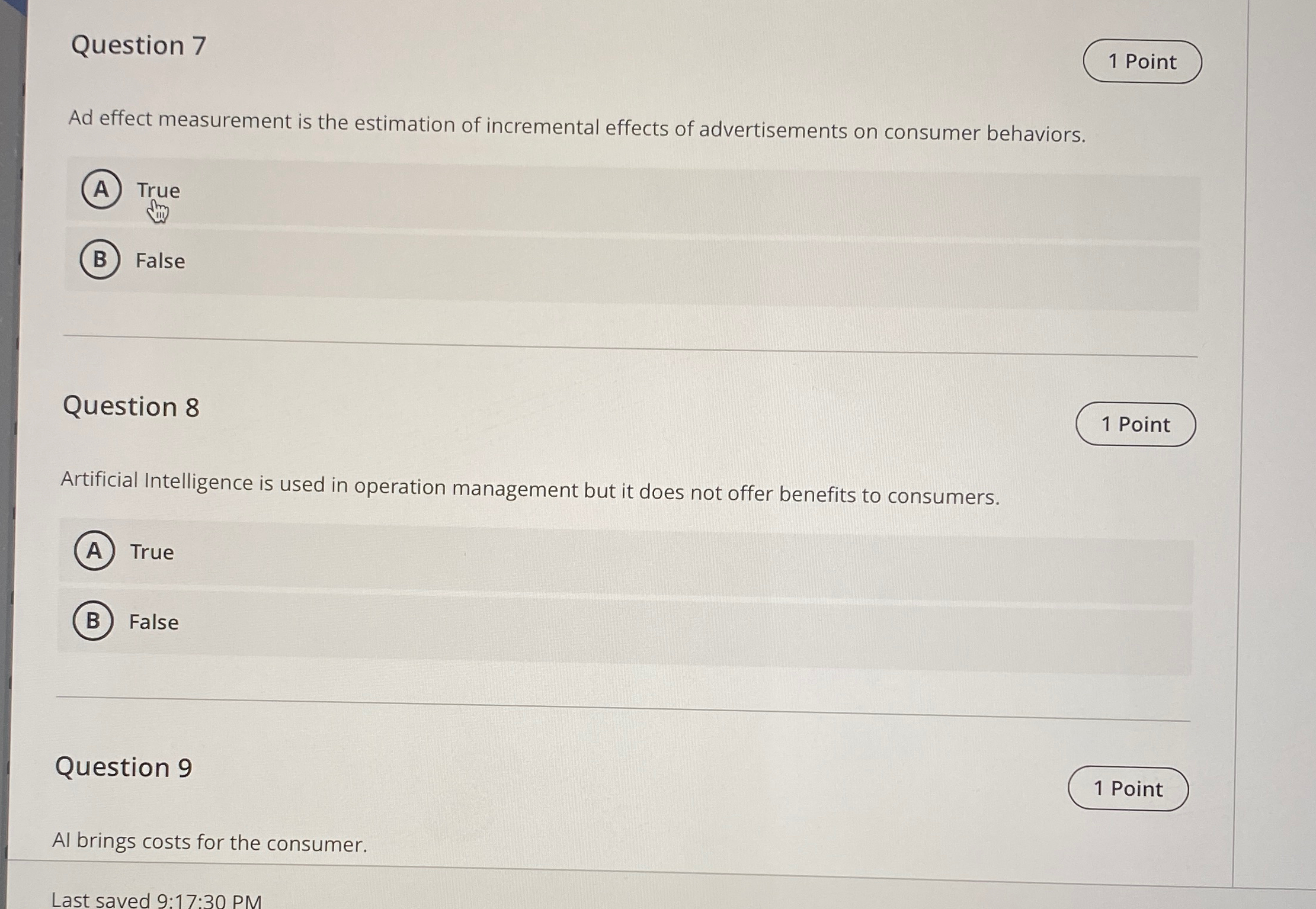 Solved Question 71 ﻿PointAd effect measurement is the | Chegg.com
