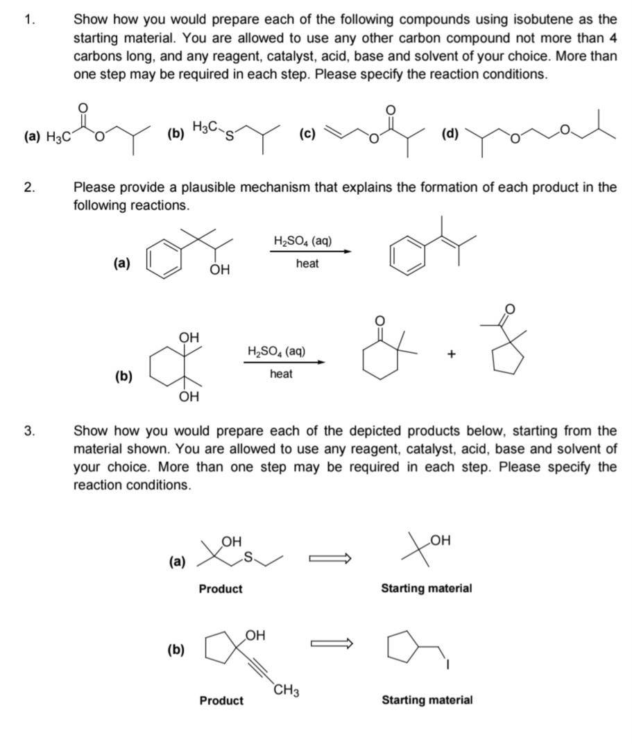 Solved Show how you would prepare each of the following | Chegg.com
