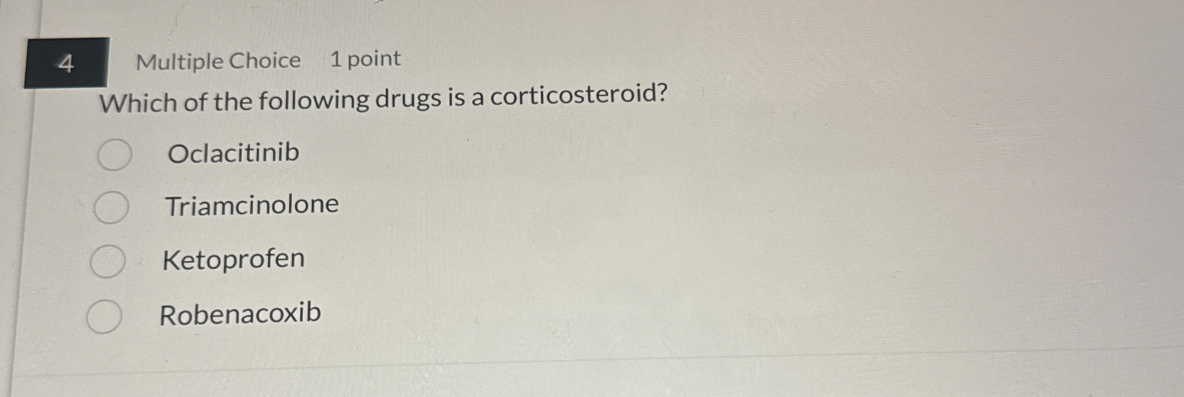4Multiple Choice 1 ﻿pointWhich of the following drugs | Chegg.com