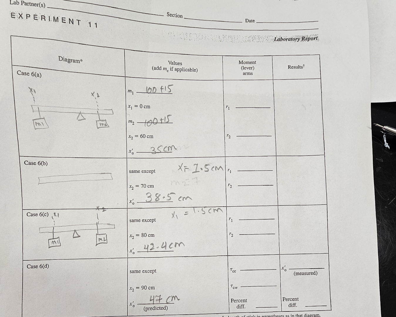 Lab Partner(s)EXPERIMENT 11SectionDate | Chegg.com