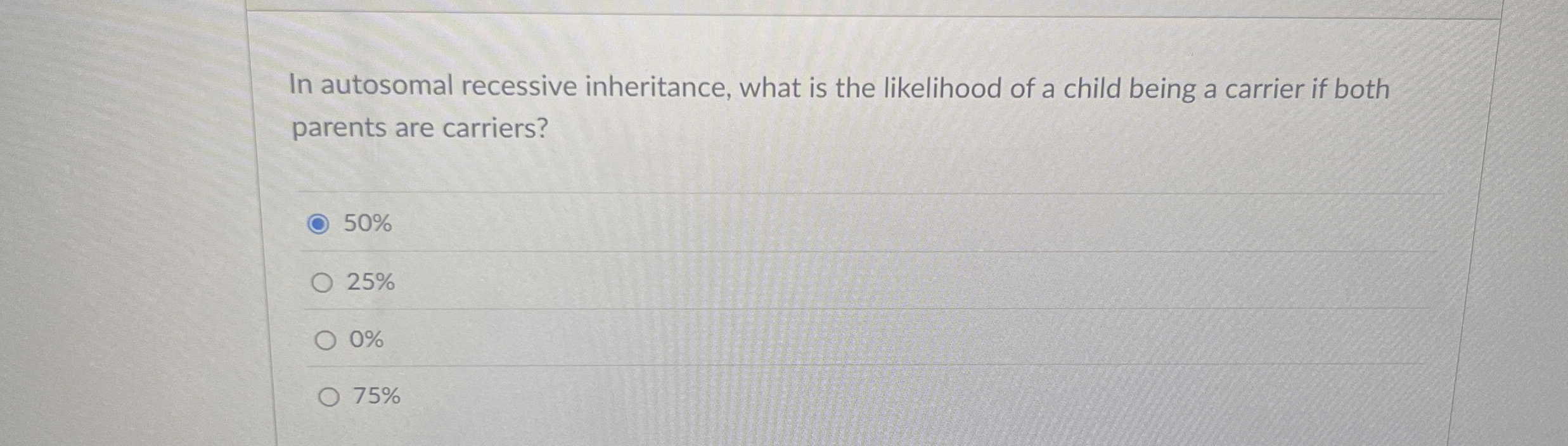 Solved In autosomal recessive inheritance, what is the | Chegg.com
