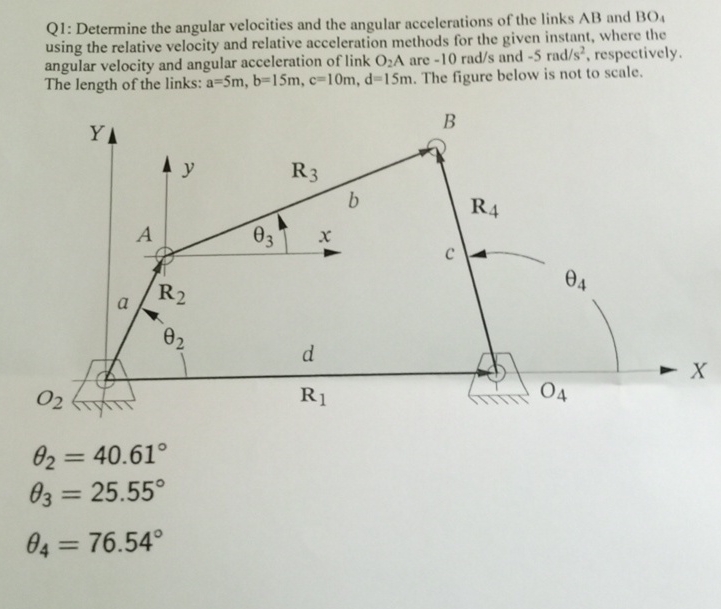 Solved Q1: Determine the angular velocities and the angular | Chegg.com