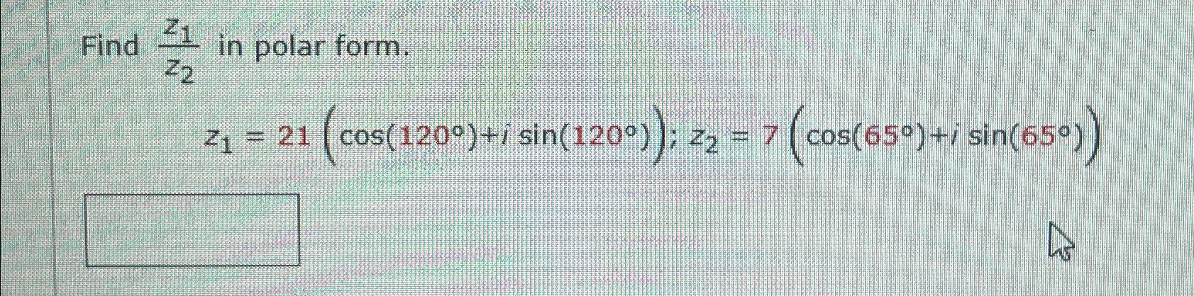 Solved Find z1z2 ﻿in polar | Chegg.com