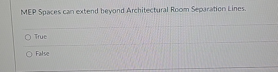 Solved MEP Spaces can extend beyond Architectural Room | Chegg.com