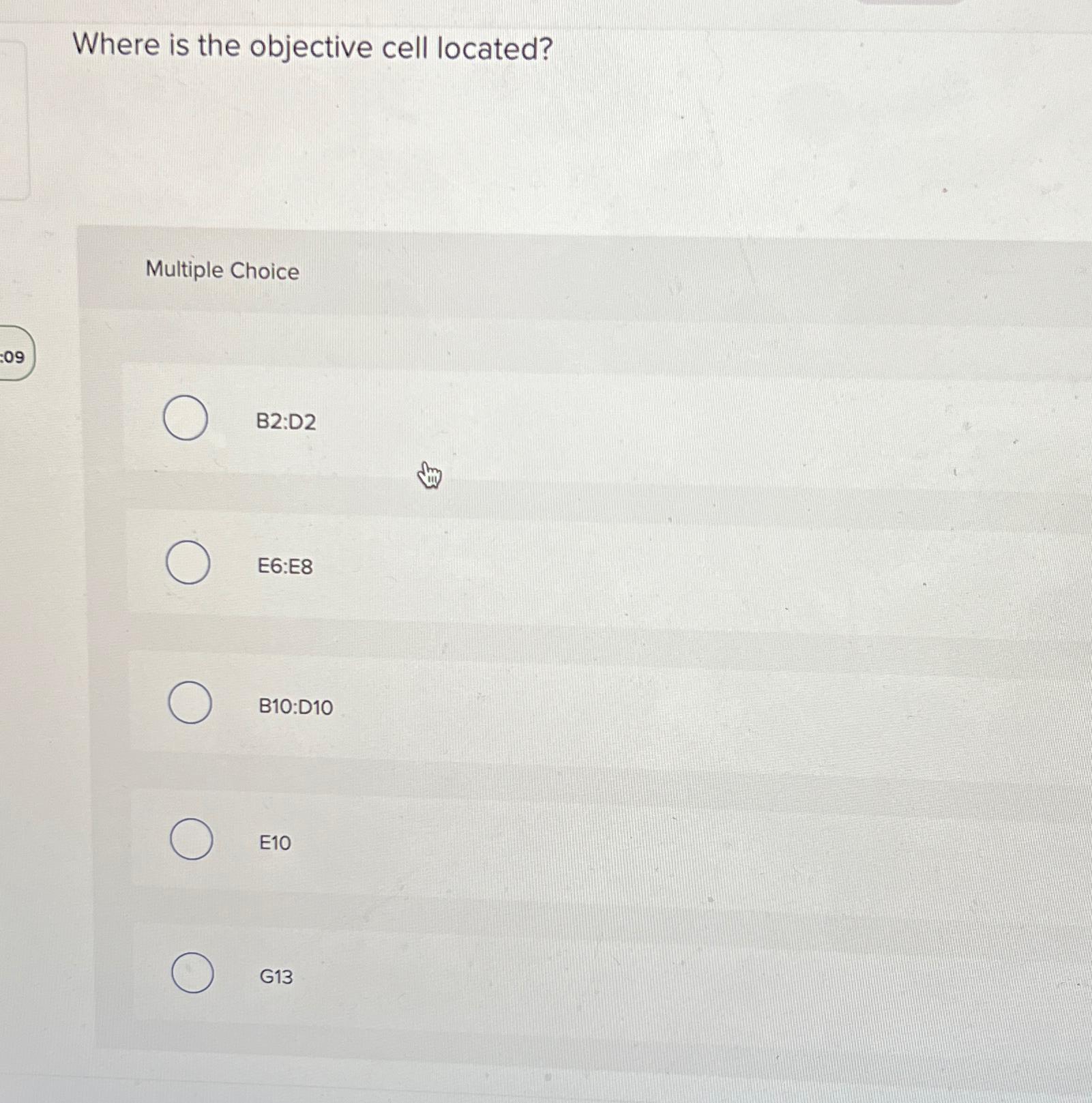 Solved Where is the objective cell located?Multiple | Chegg.com