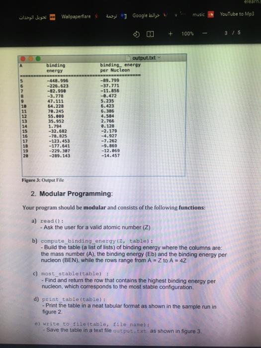 Solved 1. Problem Description: The total nuclear binding | Chegg.com