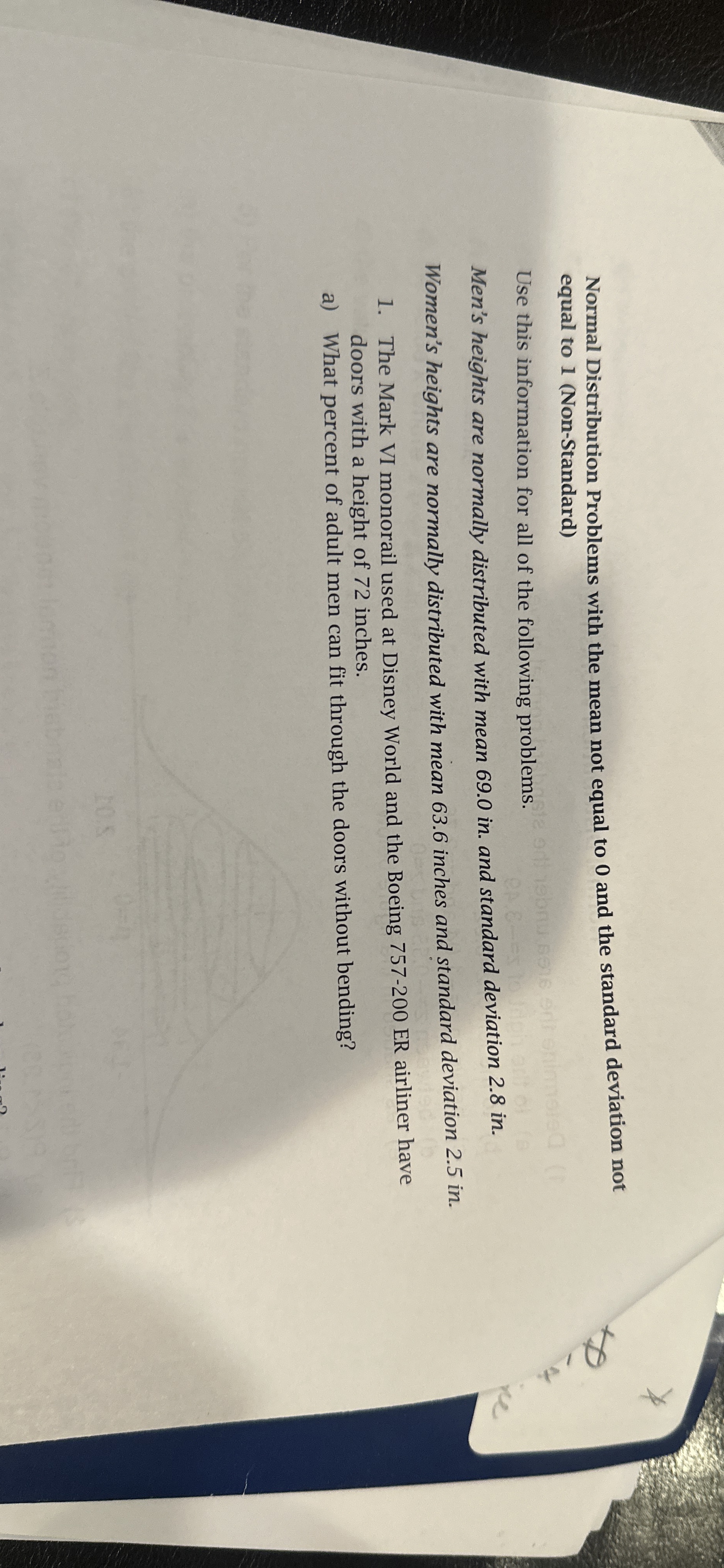 Solved Normal Distribution Problems with the mean not equal | Chegg.com