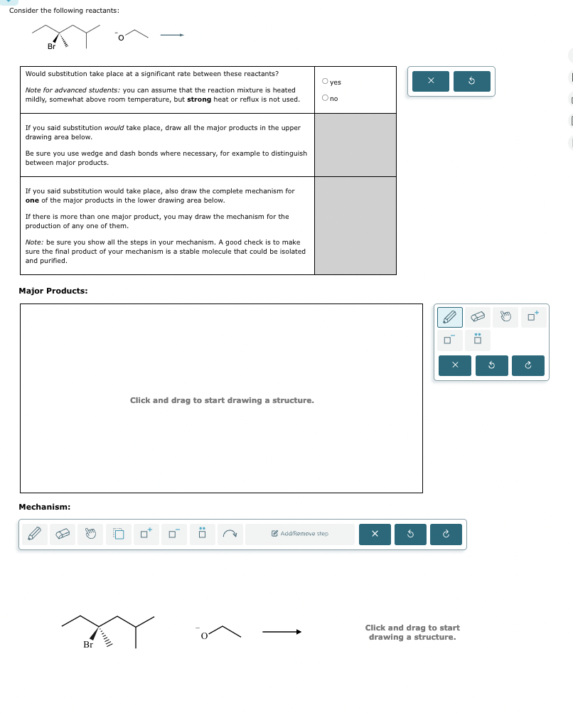 Solved Consider the following reactants:Major Products:Click | Chegg.com