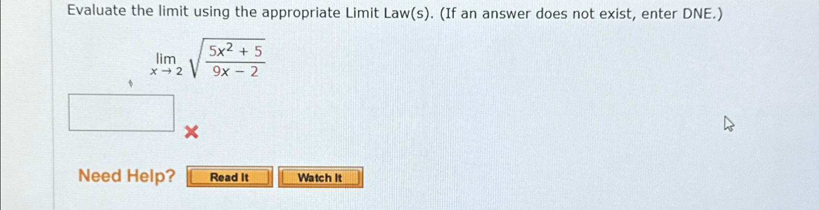 Solved Evaluate the limit using the appropriate Limit | Chegg.com
