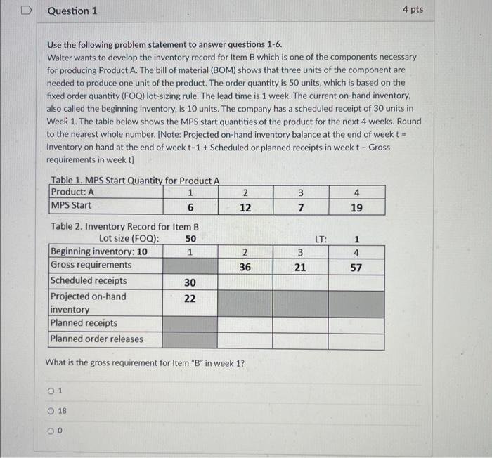 Solved Use the following problem statement to answer | Chegg.com
