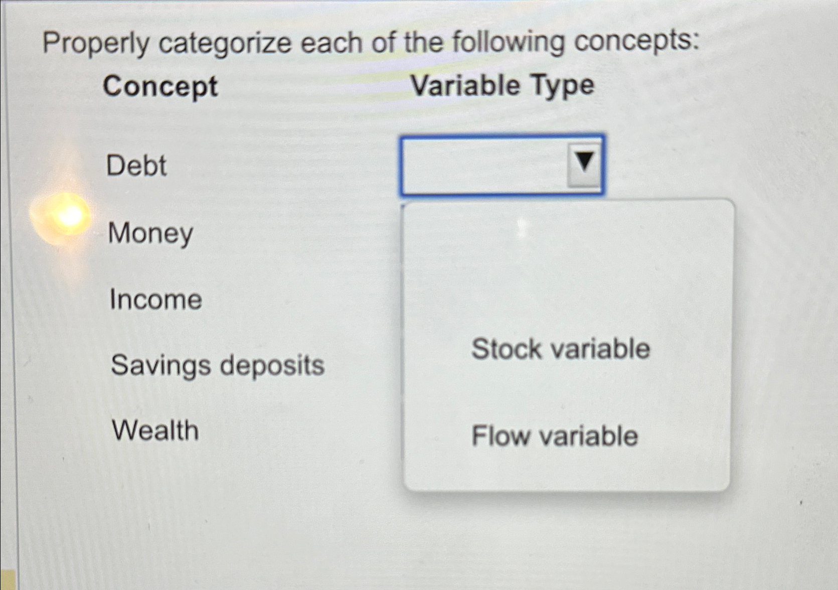 Solved Properly categorize each of the following | Chegg.com