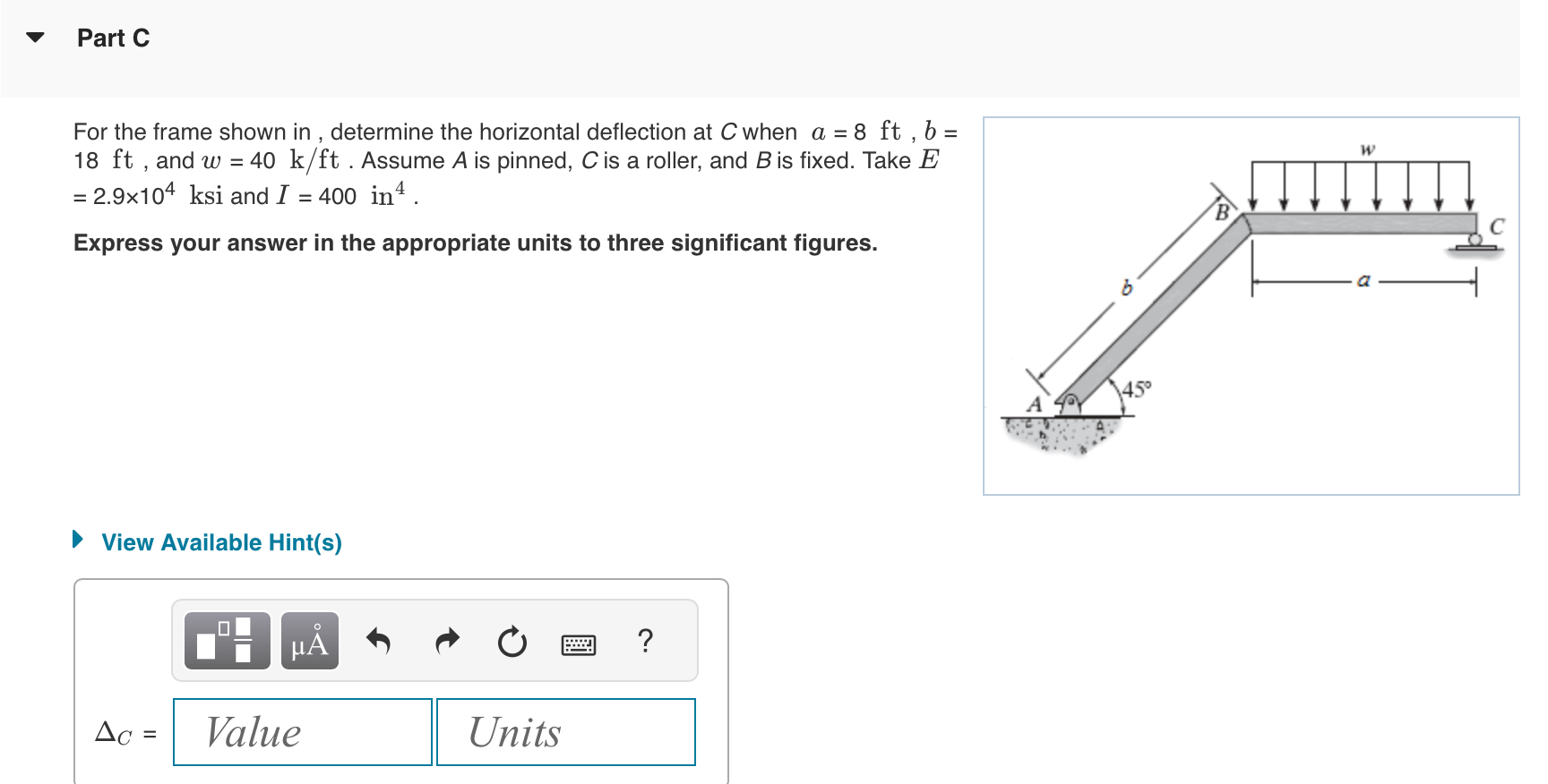Solved For the frame shown in, ﻿determine the horizontal | Chegg.com