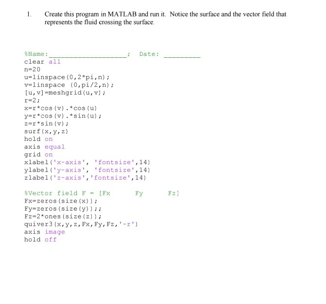 Create this program in MATLAB and run it. Notice the | Chegg.com