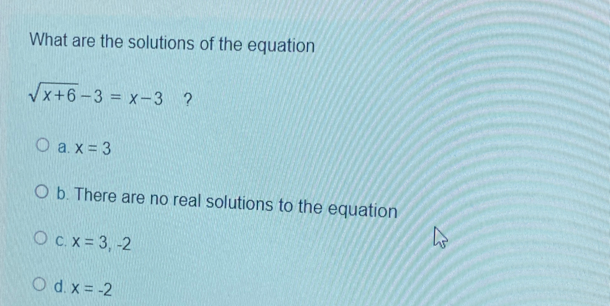 Solved What are the solutions of the | Chegg.com