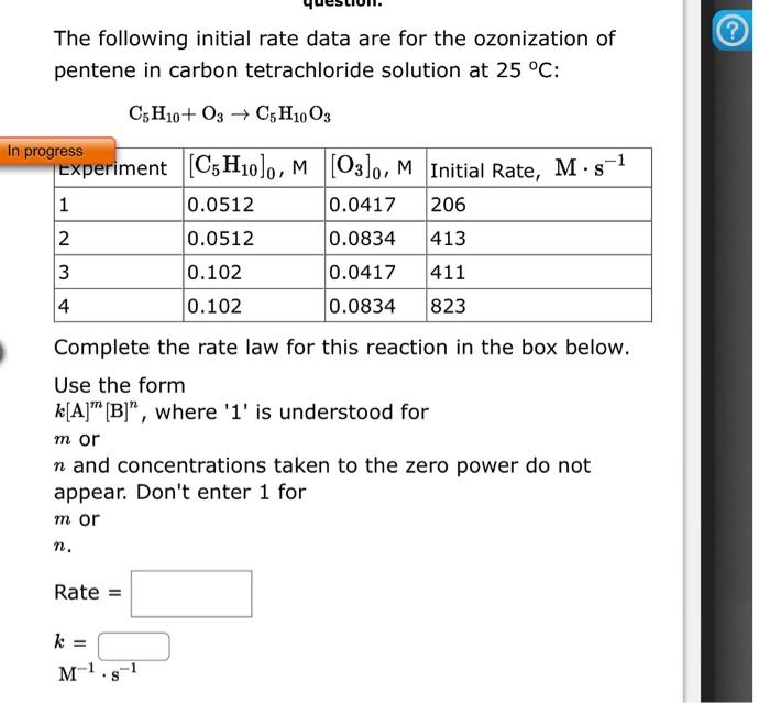 Solved The following initial rate data are for the | Chegg.com