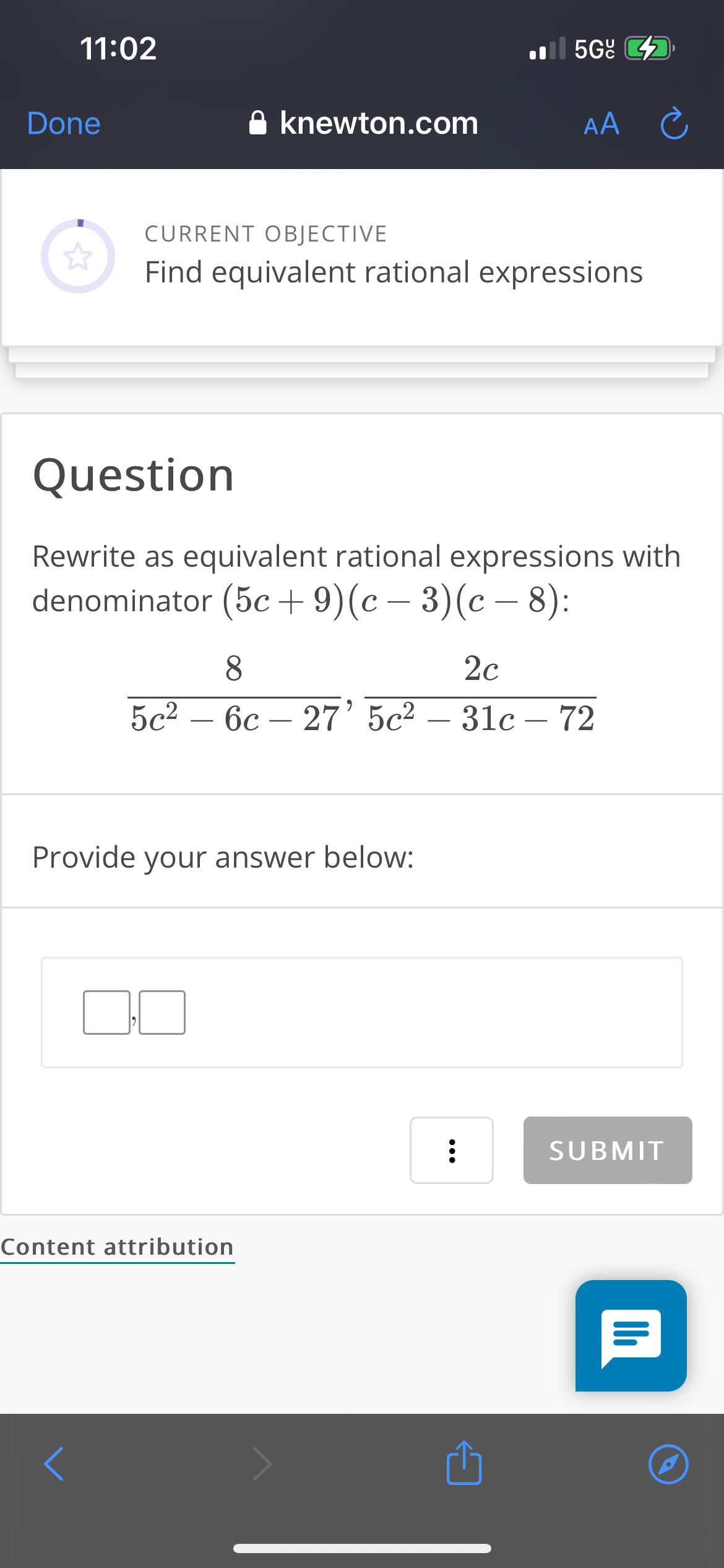 Solved 11:02(IG:Doneknewton.comAACURRENT OBJECTIVEFind | Chegg.com