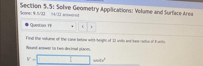 Solved Section 5.5: Solve Geometry Applications: Volume and | Chegg.com