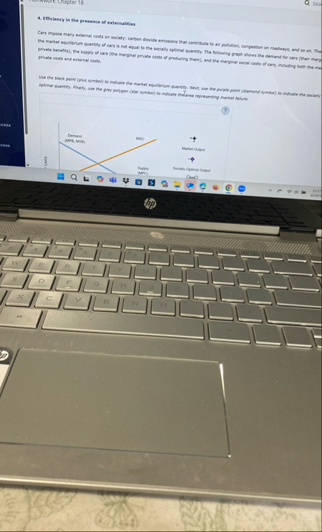 Solved Efficiency in the presence of externalities the | Chegg.com