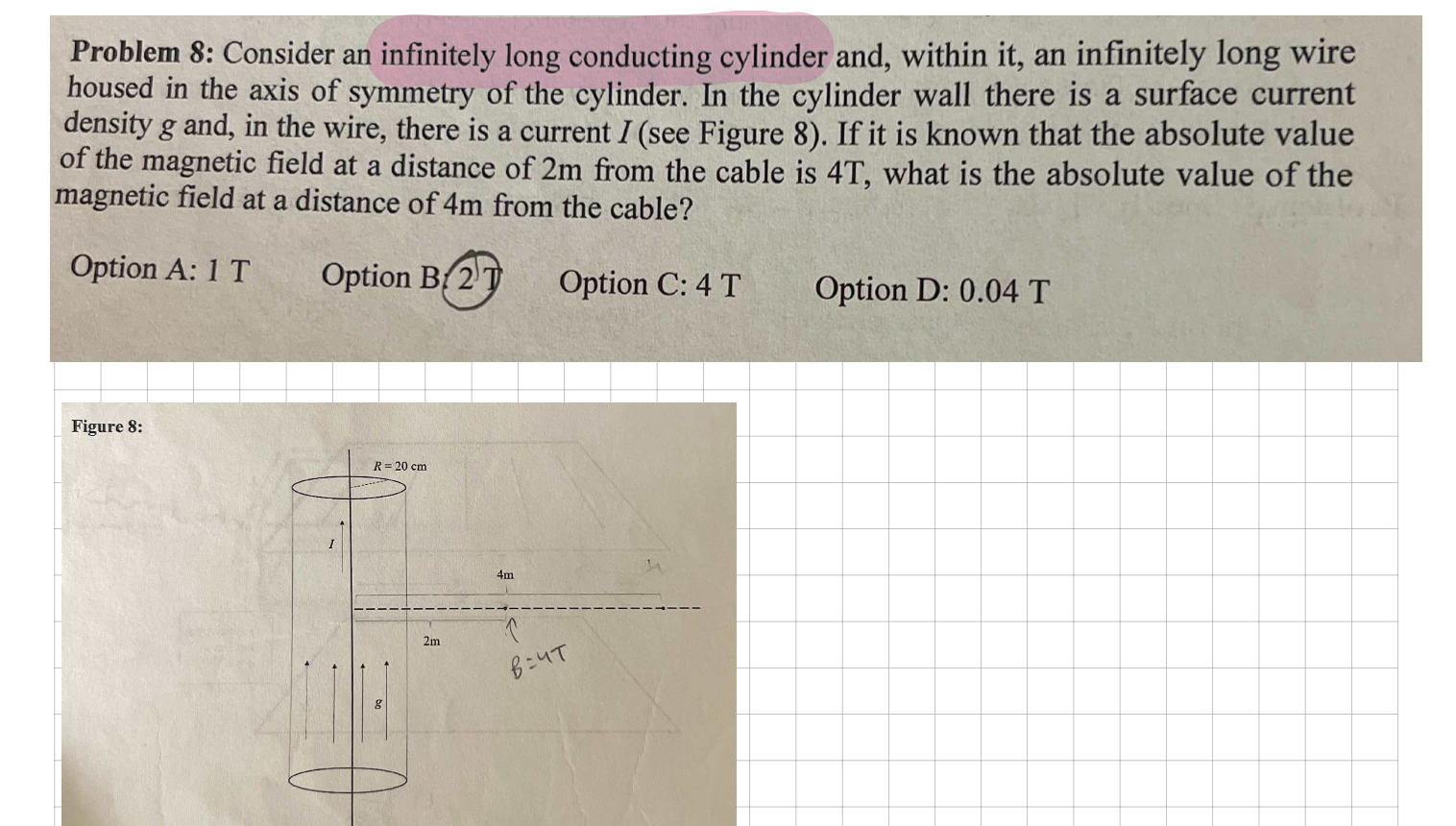 Solved Problem 8: Consider an infinitely long conducting | Chegg.com