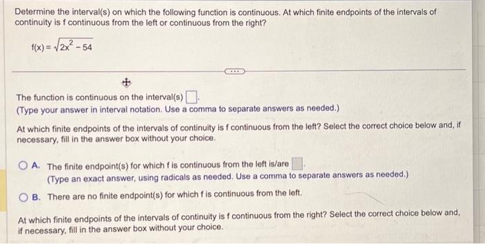 Solved Determine The Intervals On Which The Following 
