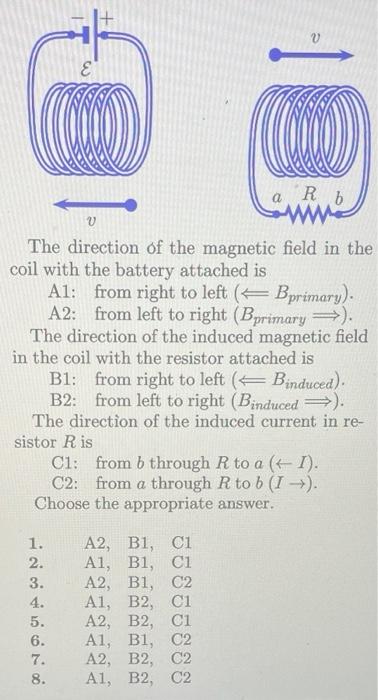 Solved Two coils are suspended around a central axis as | Chegg.com