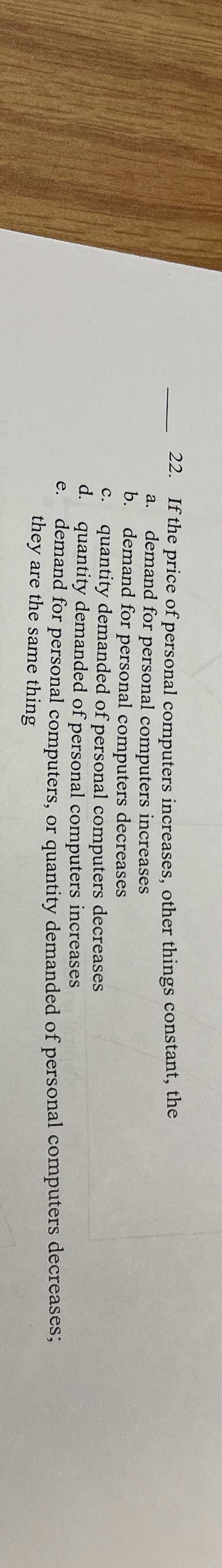 Solved If the price of personal computers increases, other | Chegg.com