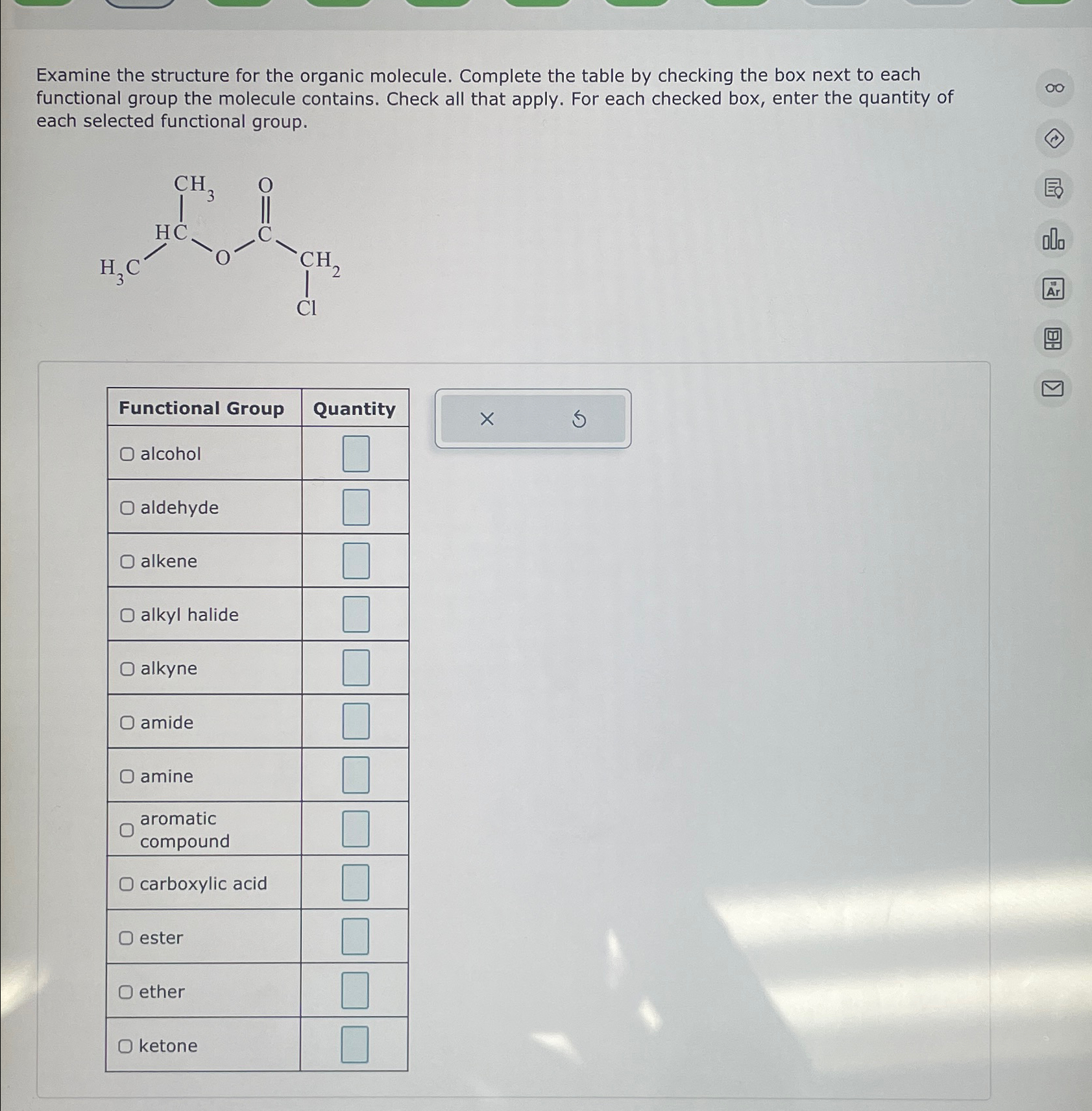 Solved Examine the structure for the organic molecule. | Chegg.com