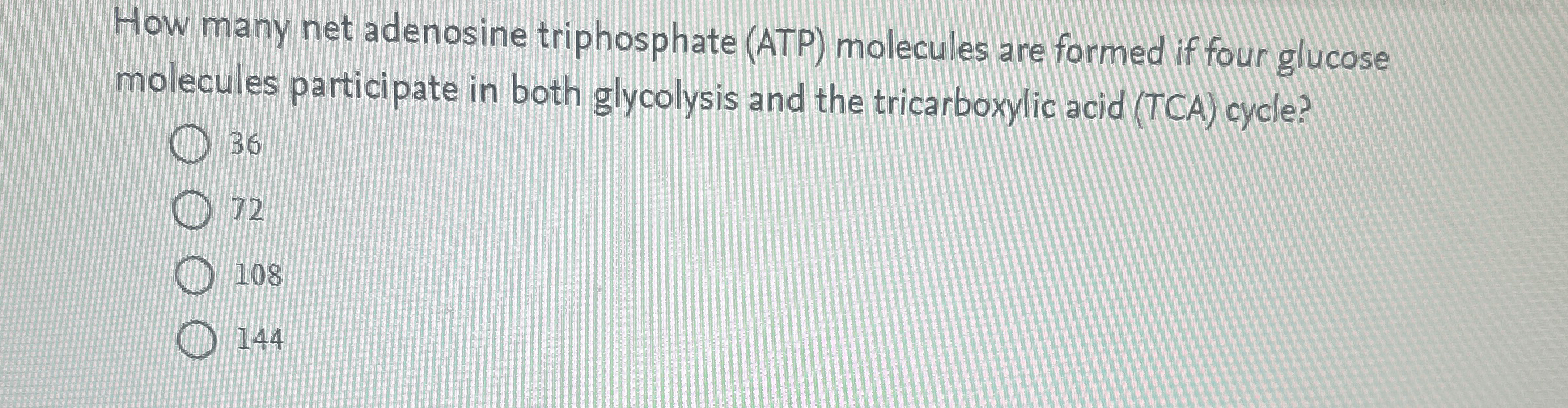 Solved How many net adenosine triphosphate (ATP) ﻿molecules | Chegg.com
