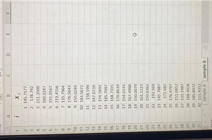 Solved There is an Excel file linked below with two | Chegg.com