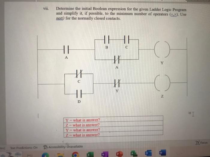 Solved vii. Determine the initial Boolean expression for the | Chegg.com