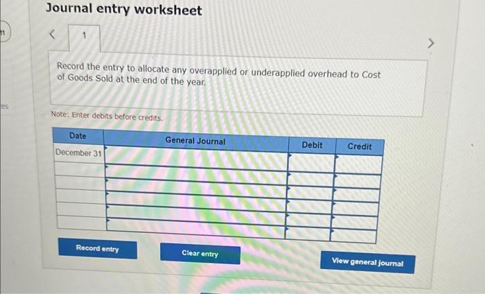 Solved Problem 19.5A (Algo) Computing and applying overhead | Chegg.com