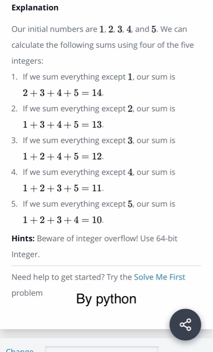 Solved Given Five Positive Integers Find The Minimum An