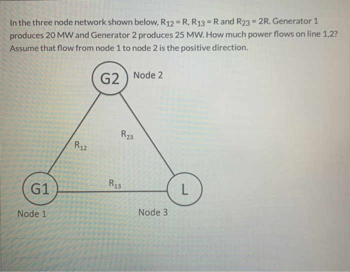 Solved In the three node network shown below, R12=R, R13=R | Chegg.com