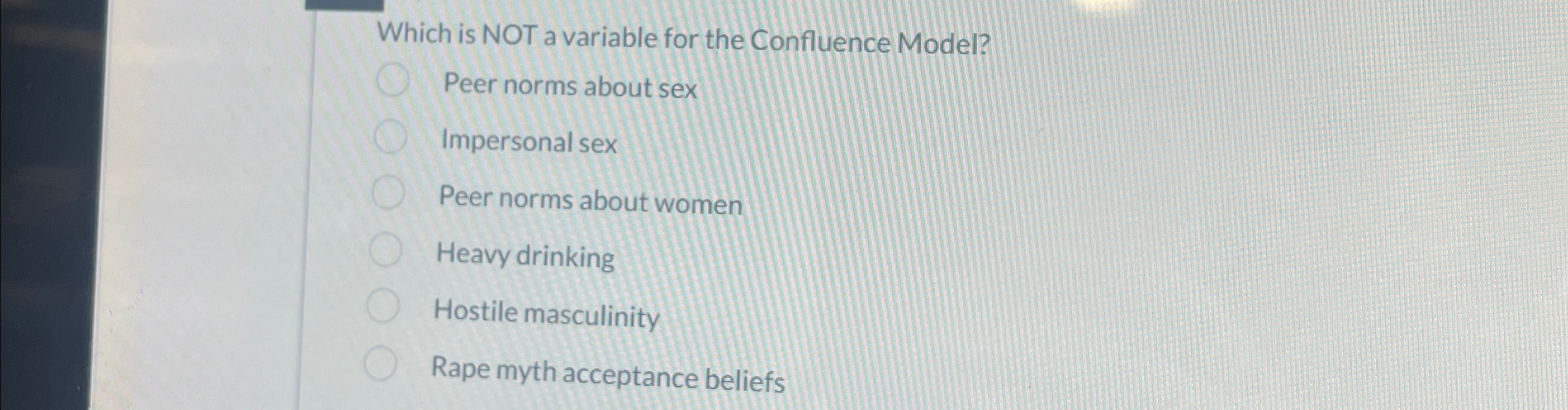 Solved Which Is Not A Variable For The Confluence Modelpeer