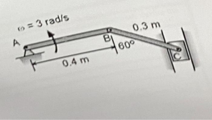 Solved Two bars link a vertically sliding piston, C, to a | Chegg.com