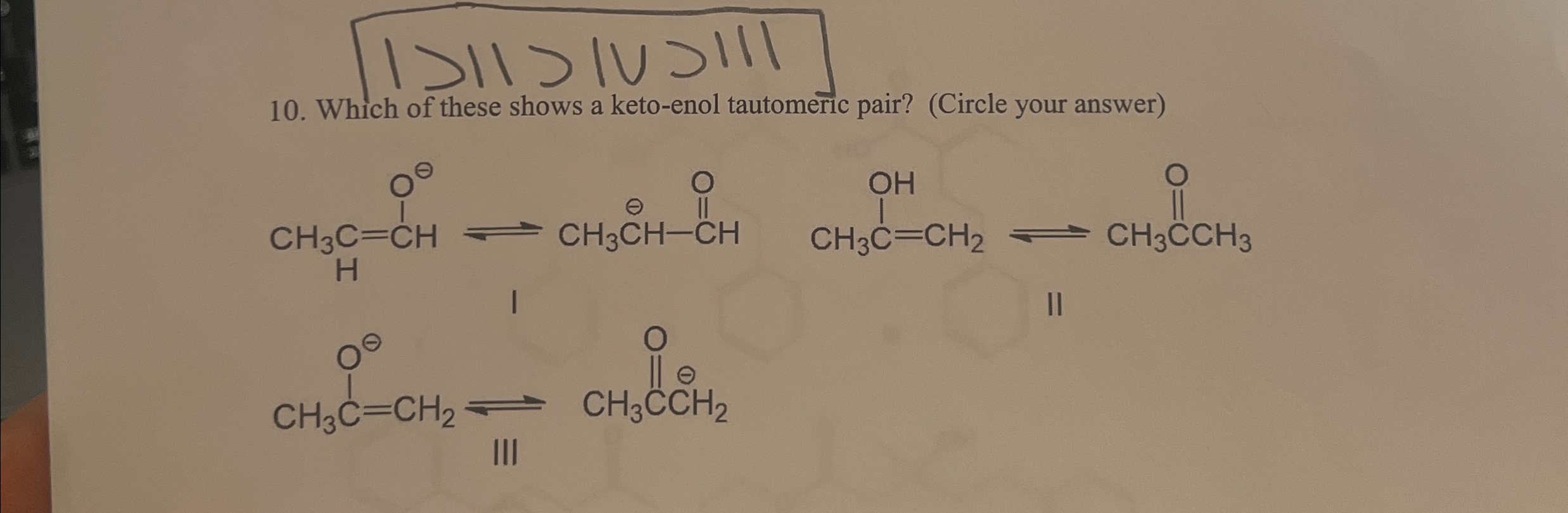 Solved Which of these shows a keto-enol tautomeric pair? | Chegg.com