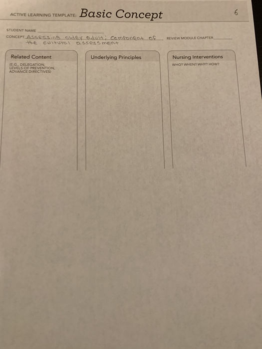 Solved ACTIVE LEARNING TEMPLATE: Basic Concept 6 STUDENT | Chegg.com