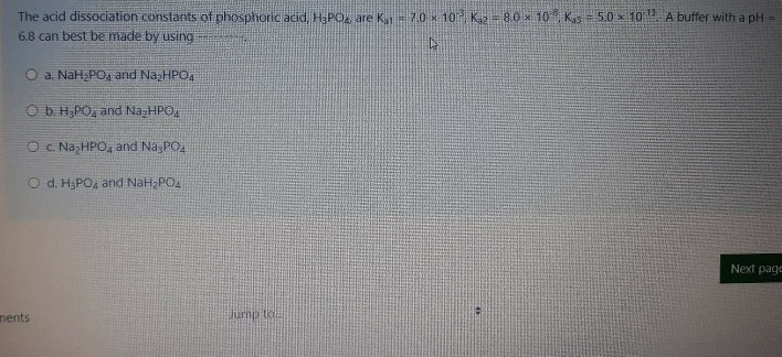 Solved The acid dissociation constants of phosphoric acid, | Chegg.com