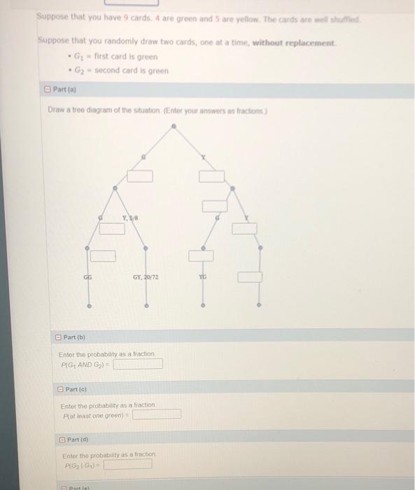 Solved Suppose that you have cards are green and 5 are | Chegg.com