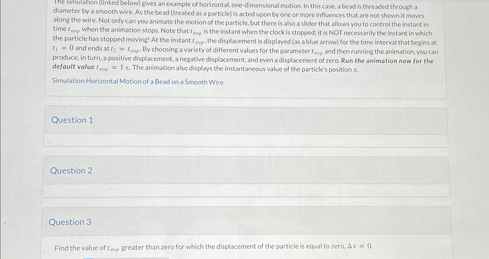 Solved The simulation (linked below) ﻿gives an example of | Chegg.com